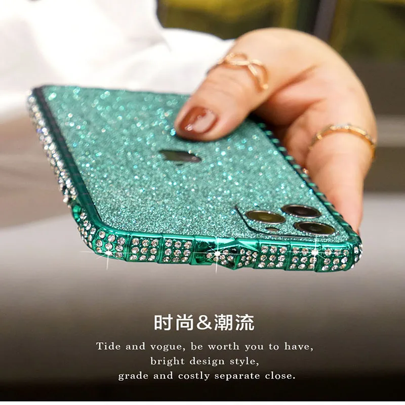 Rhinestone-Crystal-Diamond-Metal-Bumper-Phone-Case-For-iPhone-14-Plus ...