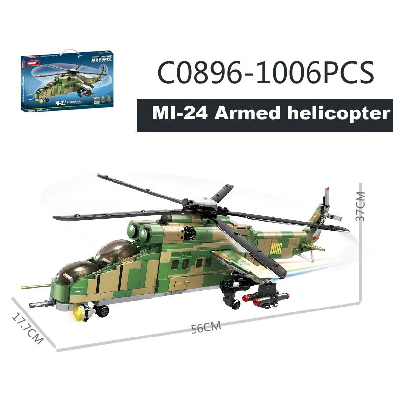 Military Helicopter Building Blocks | Construction Blocks Helicopter ...