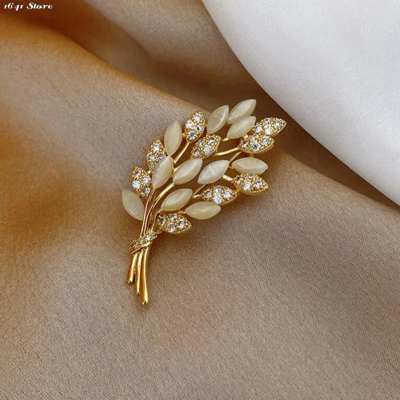 1pc Korean Brooches Fashion Rhinestone Wheat Brooches Pins Clothes ...