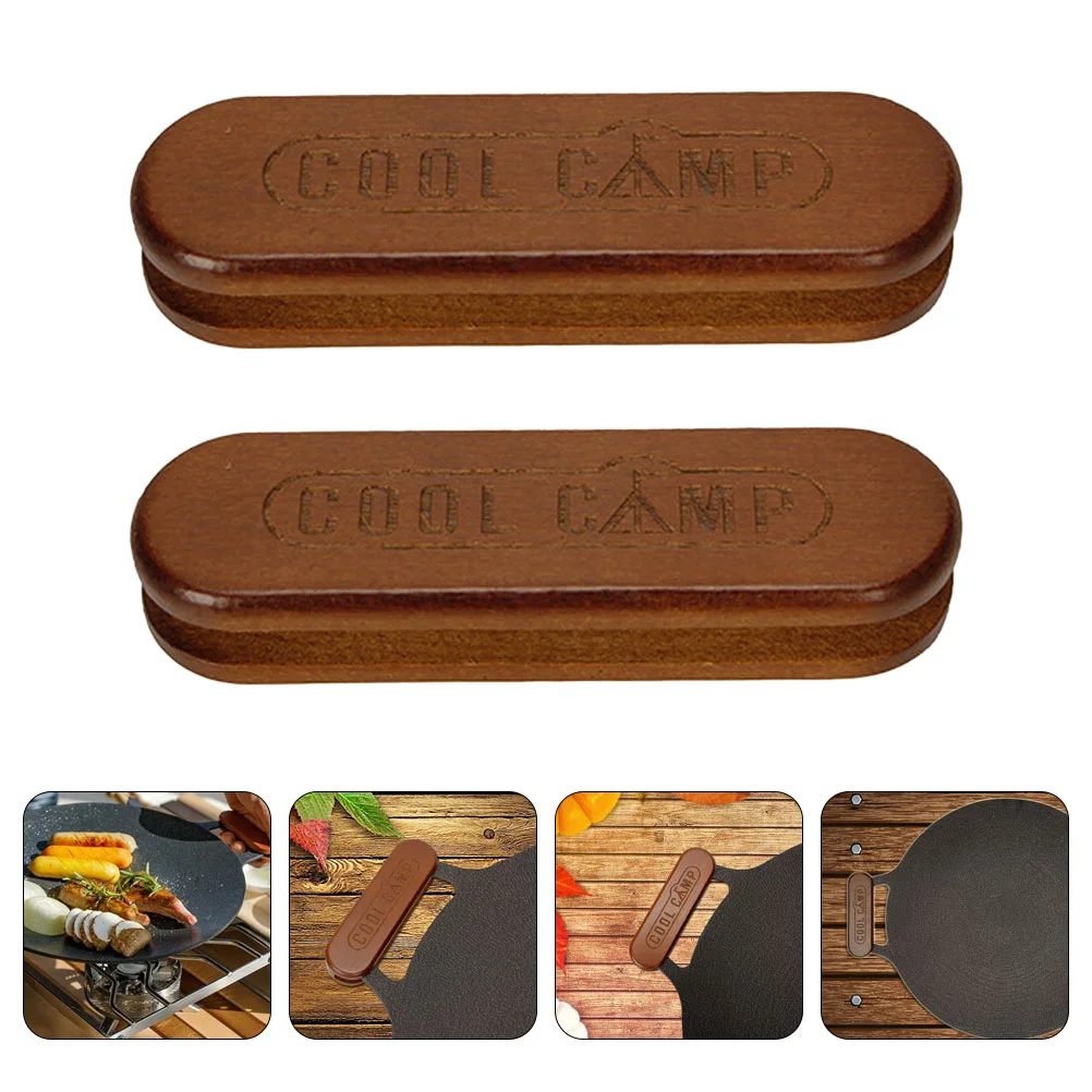 2-Pcs-Bakeware-Solid-Wood-Handle-Kitchen-Utensils-Holder-Pan-Covers-Pot ...
