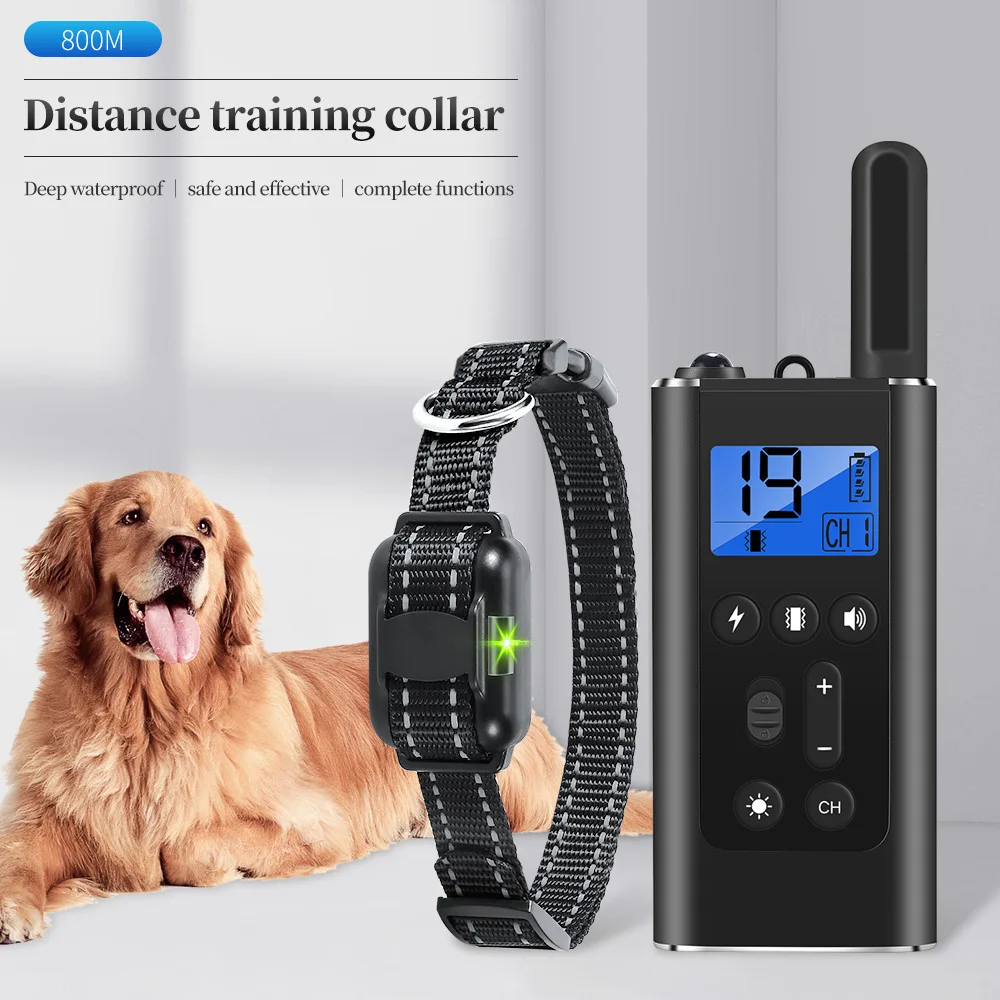 800m-Dog-Training-Collar-Rechargeable-Pet-Remote-Control-Waterproof ...