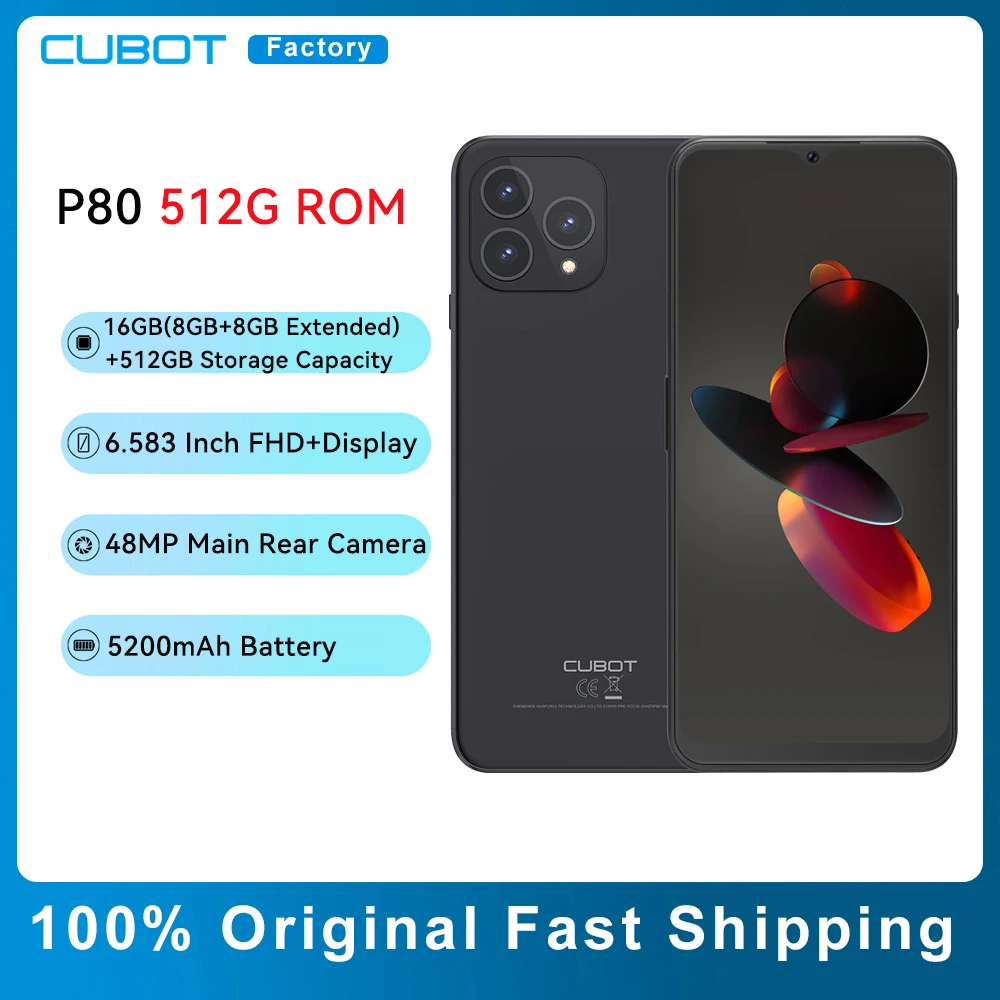 Cubot-P80-512GB-ROM-16GB-8-8GB-Extended-RAM-6-583-FHD-Screen-5200mAh ...