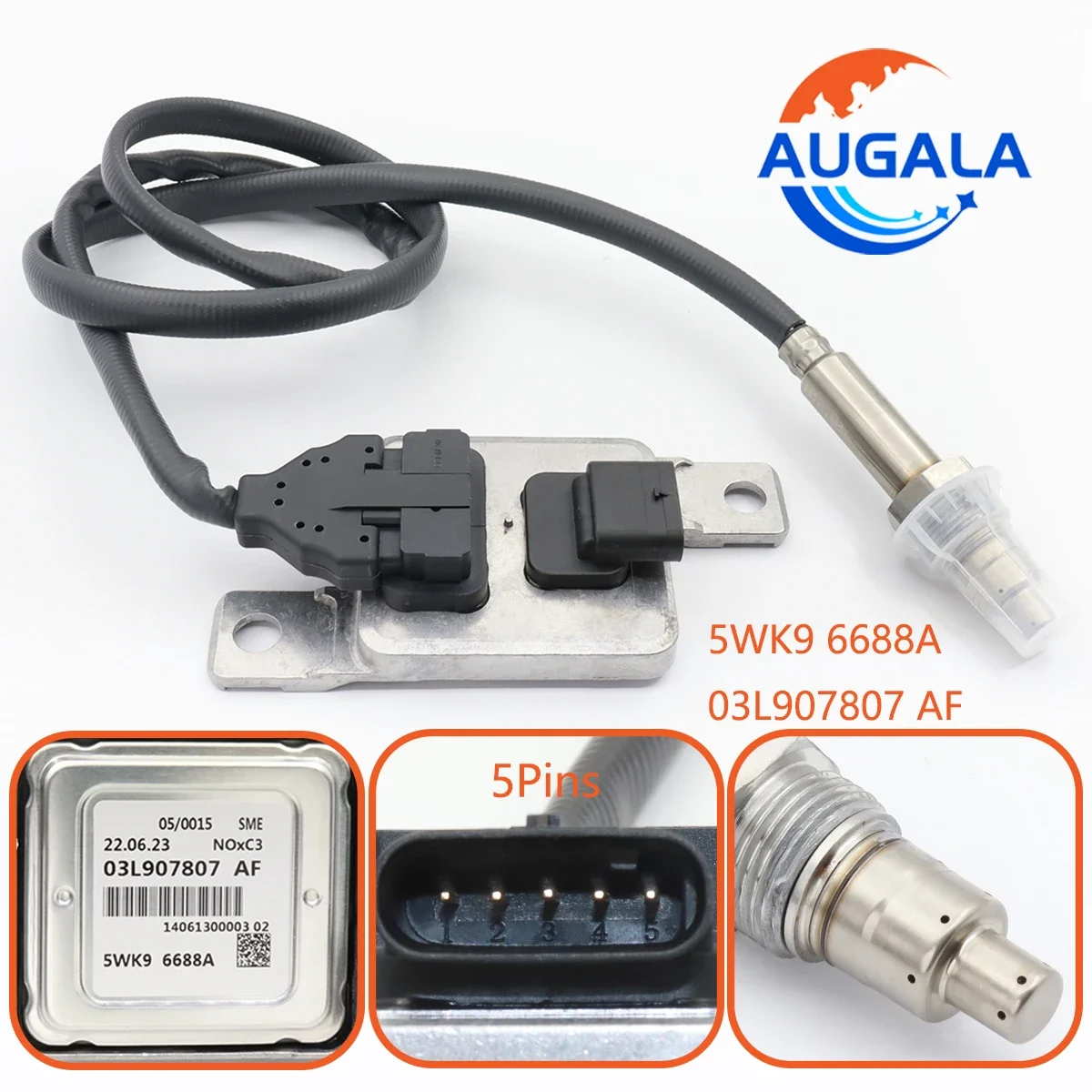 AUGALA-Nitrogen-Oxide-Nox-Sensor-03L907807AF-For-VW-Passat-B8-12-15 ...