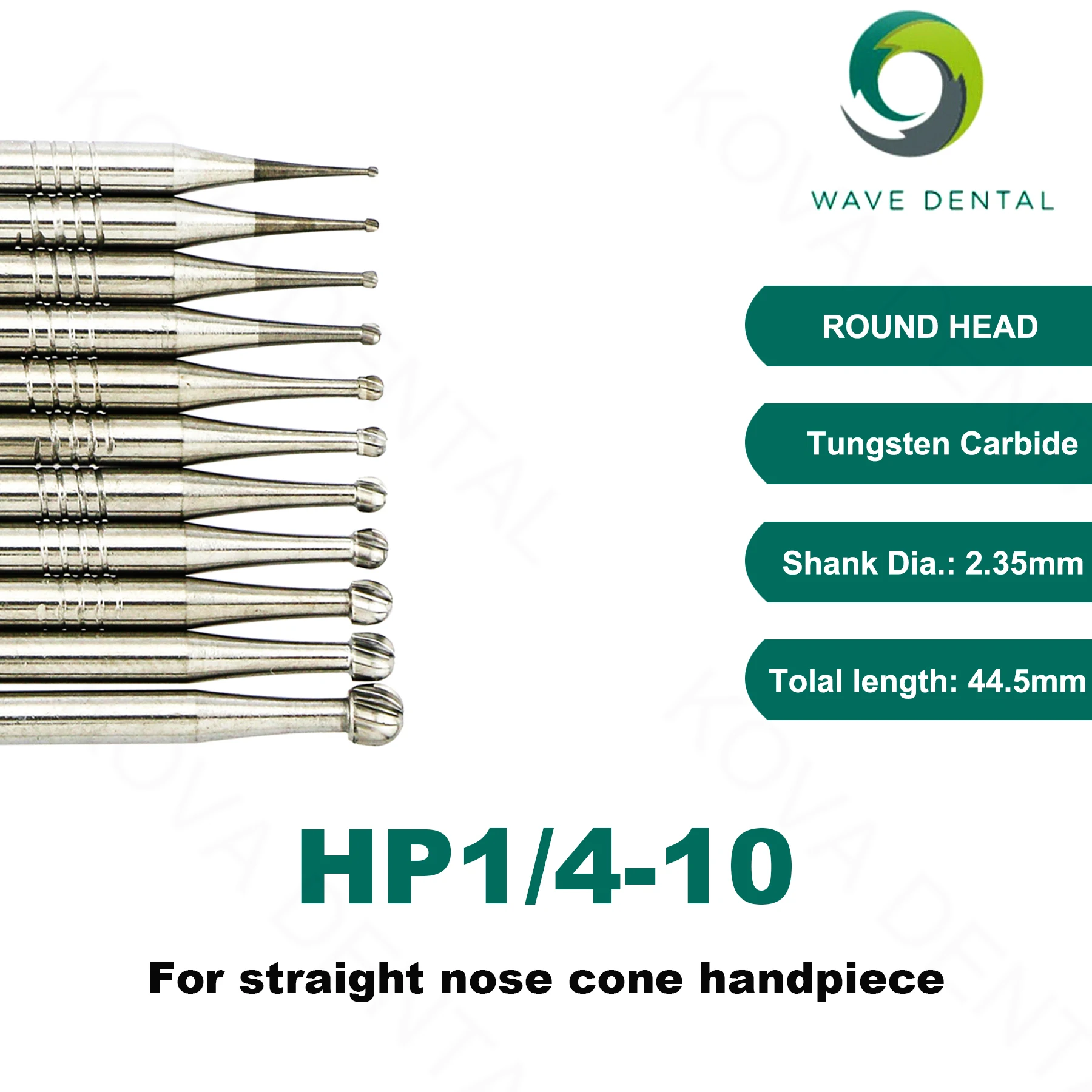 WAVE-Dental-Burs-Tungsten-Carbide-Drill-Bits-Round-Ball-Head-HP-Dia-2 ...
