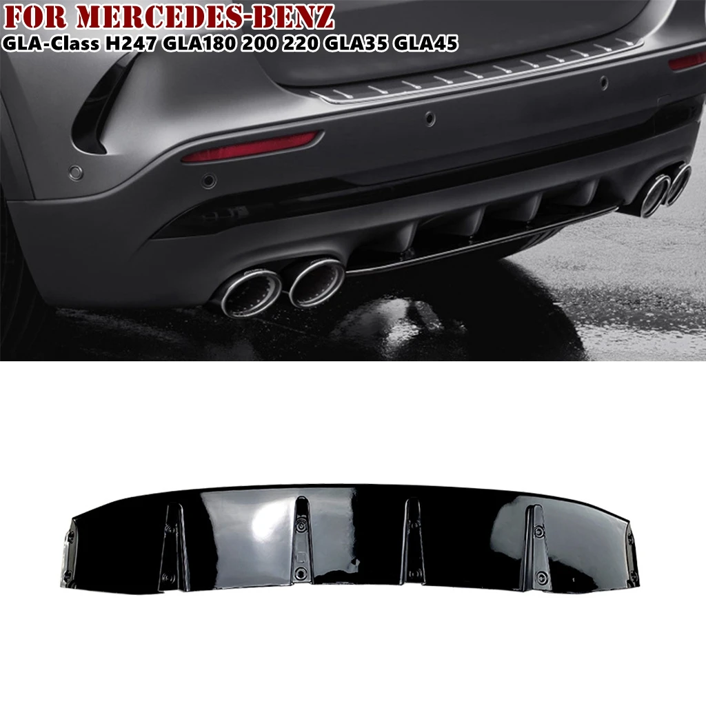 Car Rear Bumper Diffuser Lip Cover Spoiler For Mercedes Benz GLA Class ...