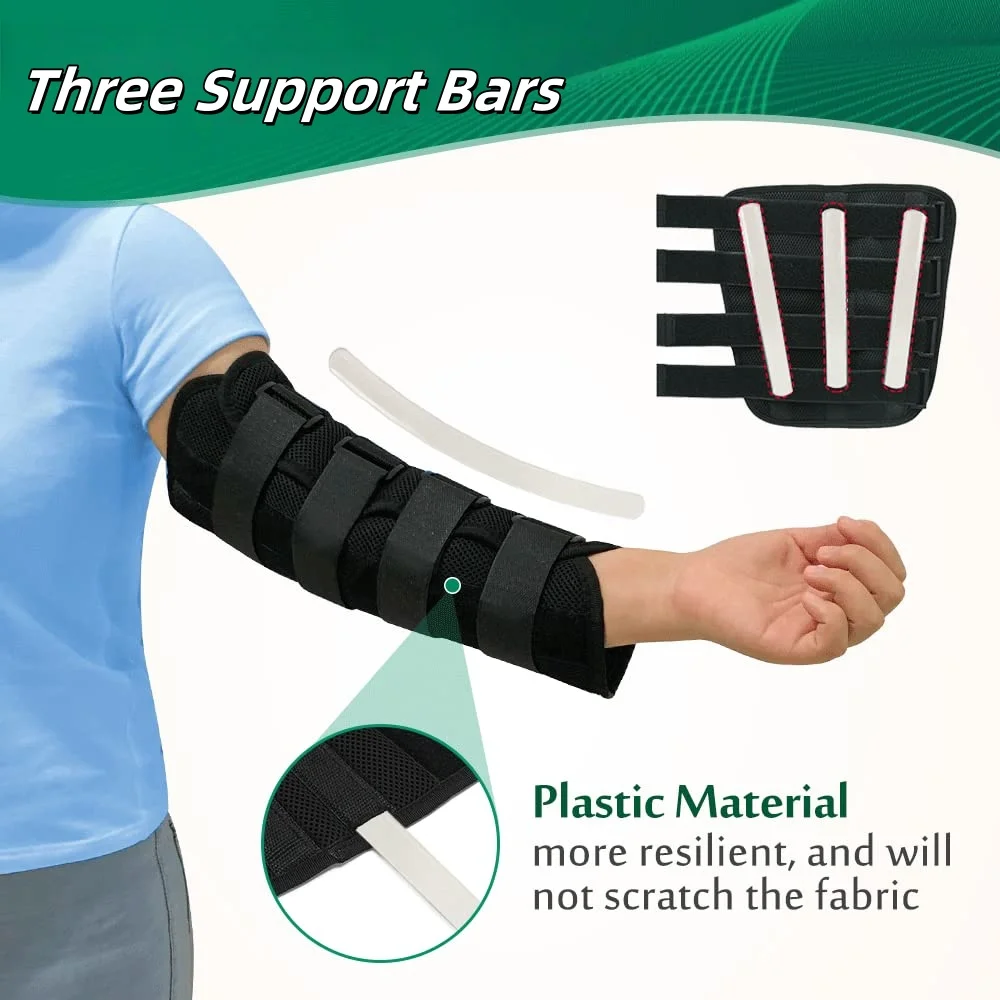 Elbow Support Hinged Elbow Arm Forarm Braces Support Orthotics Band Pad ...