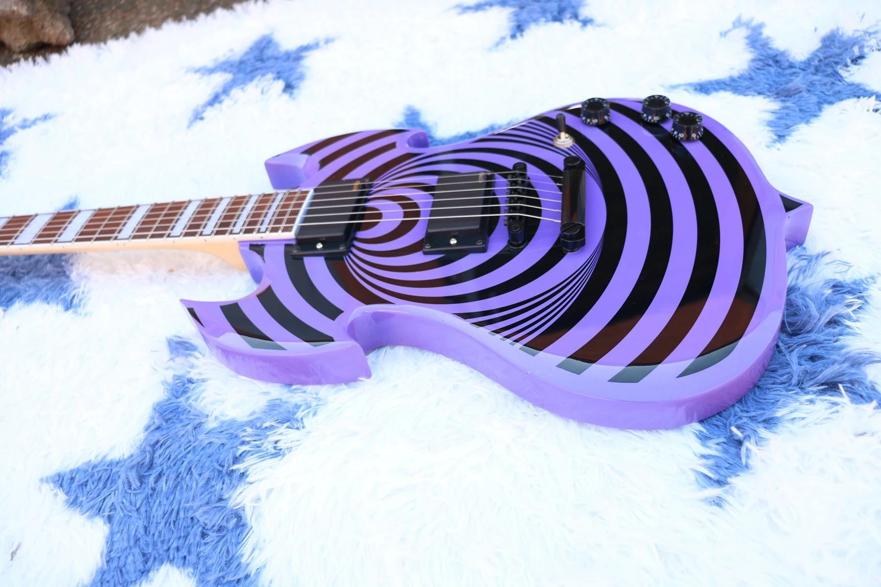 Dark Purple Acoustic Guitar