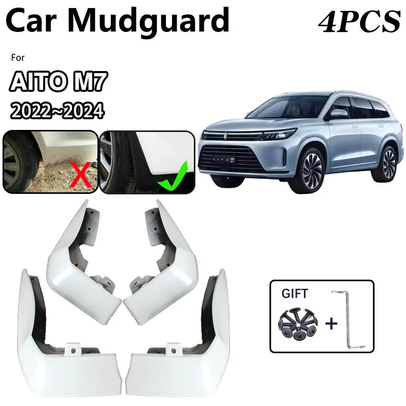 For-AITO-M7-Accessories-2022-2023-2024-Seres-7-Car-Mudguard-Baking ...