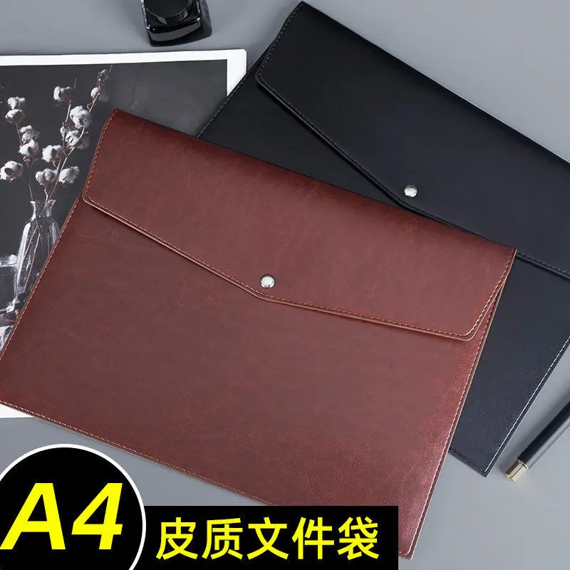 Simple-A4-leather-file-bag-business-file-bag-office-contract-bag-large ...