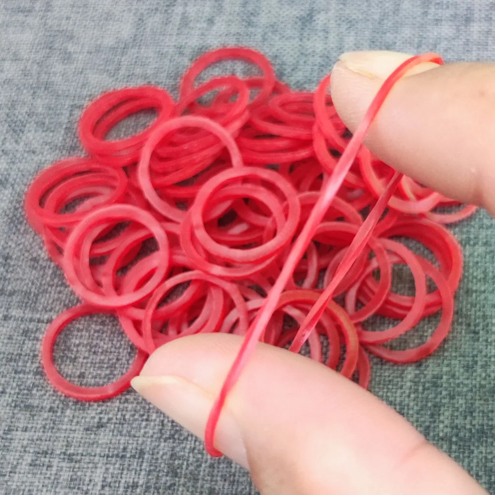 600pcs Red O Rings Rubber Bands 1.5CM/ 0.6inch Rubber Bands Elastic ...