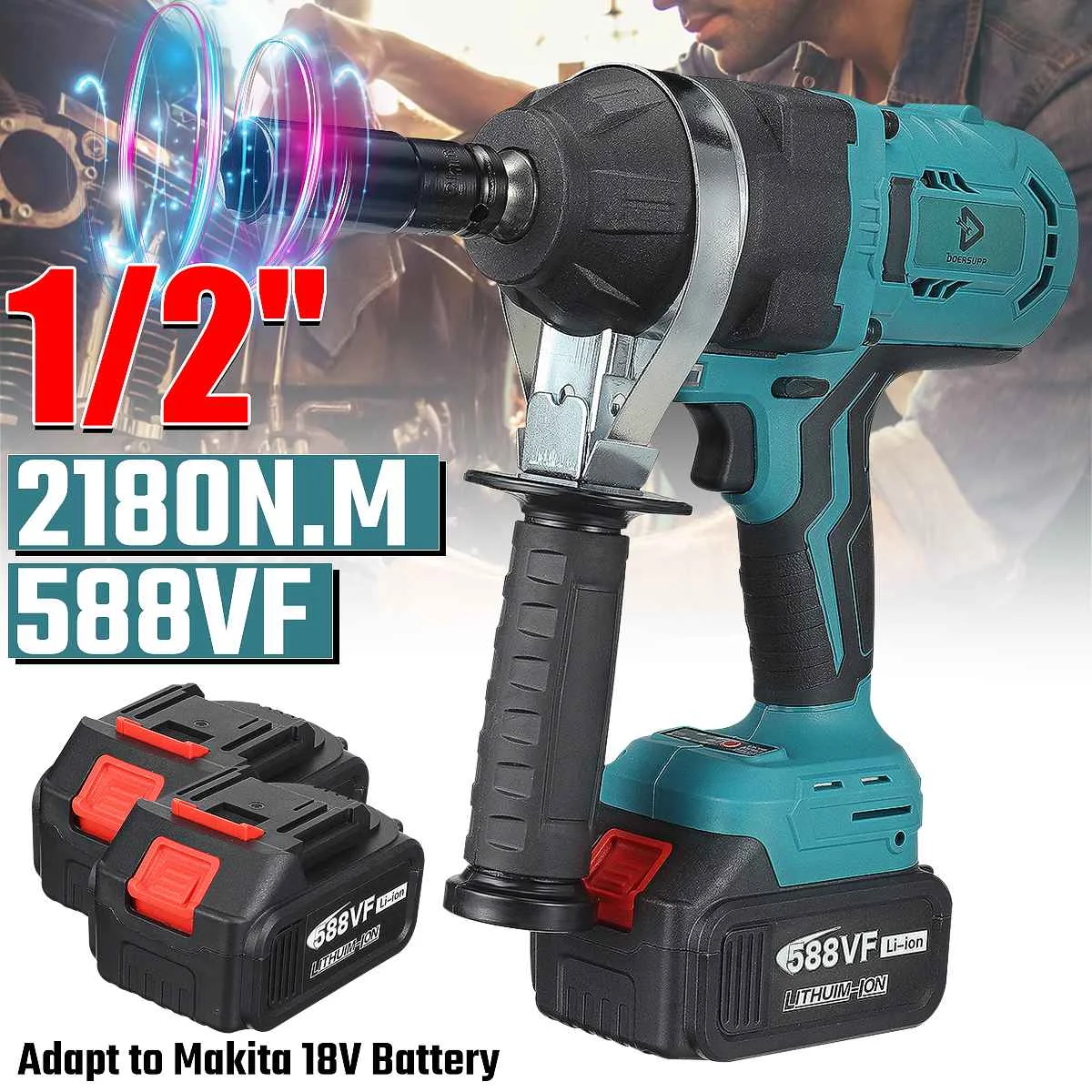 High Torque Brushless Cordless Impact Wrench - High Torque 2180n.m ...