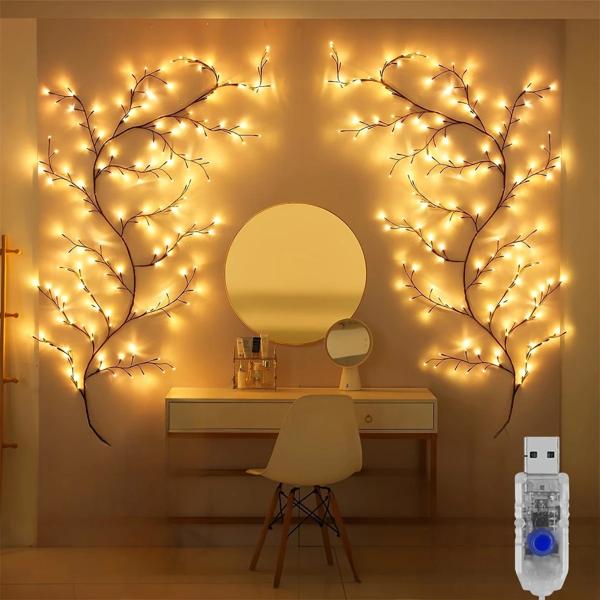96LEDS-Bendable-Willow-Vine-Lights-8Moeds-Rattan-Tree-Decorative-Light ...