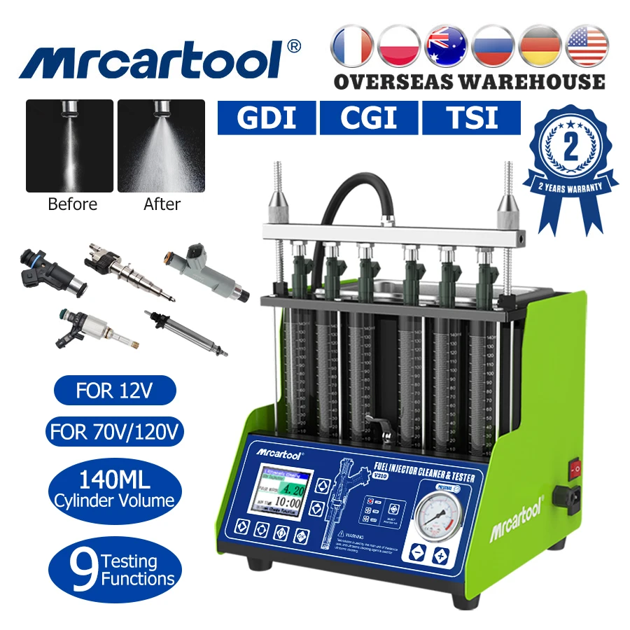 MRCARTOOL-Ultrasonic-GDI-Fuel-Injector-Cleaner-Tester-Machine-Car ...
