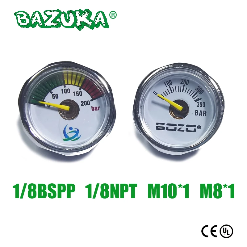 Mini-200bar-350bar-Manometer-Gauge-1inch-1-8NPT-1-8BSPP-M10-1-High ...
