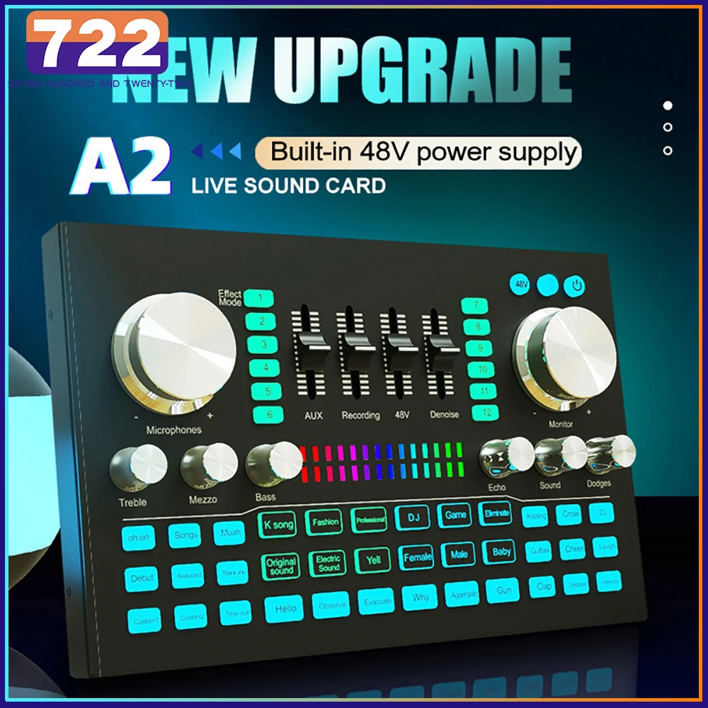 Professional-Live-Sound-Card-Portable-Bluetooth-compatible-Sound-Card ...