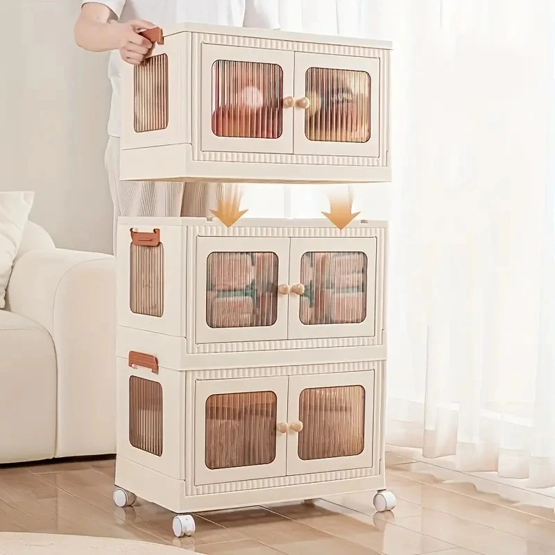 1pc-Plastic-Folding-Storage-Box-Household-Movable-Storage-Box-With ...