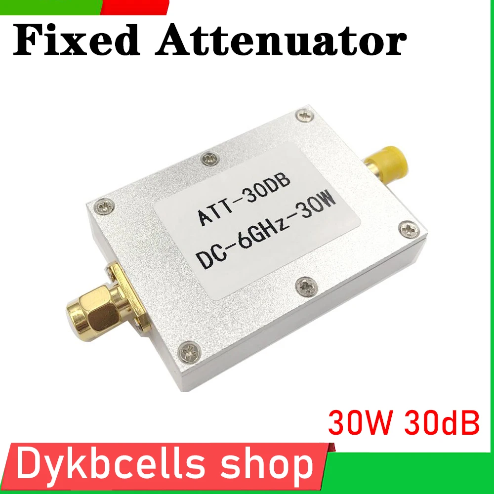 DC-6000Mhz-30W-30dB-RF-attenuator-SMA-Fixed-attenuator-FOR-Ham-Radio-RF ...