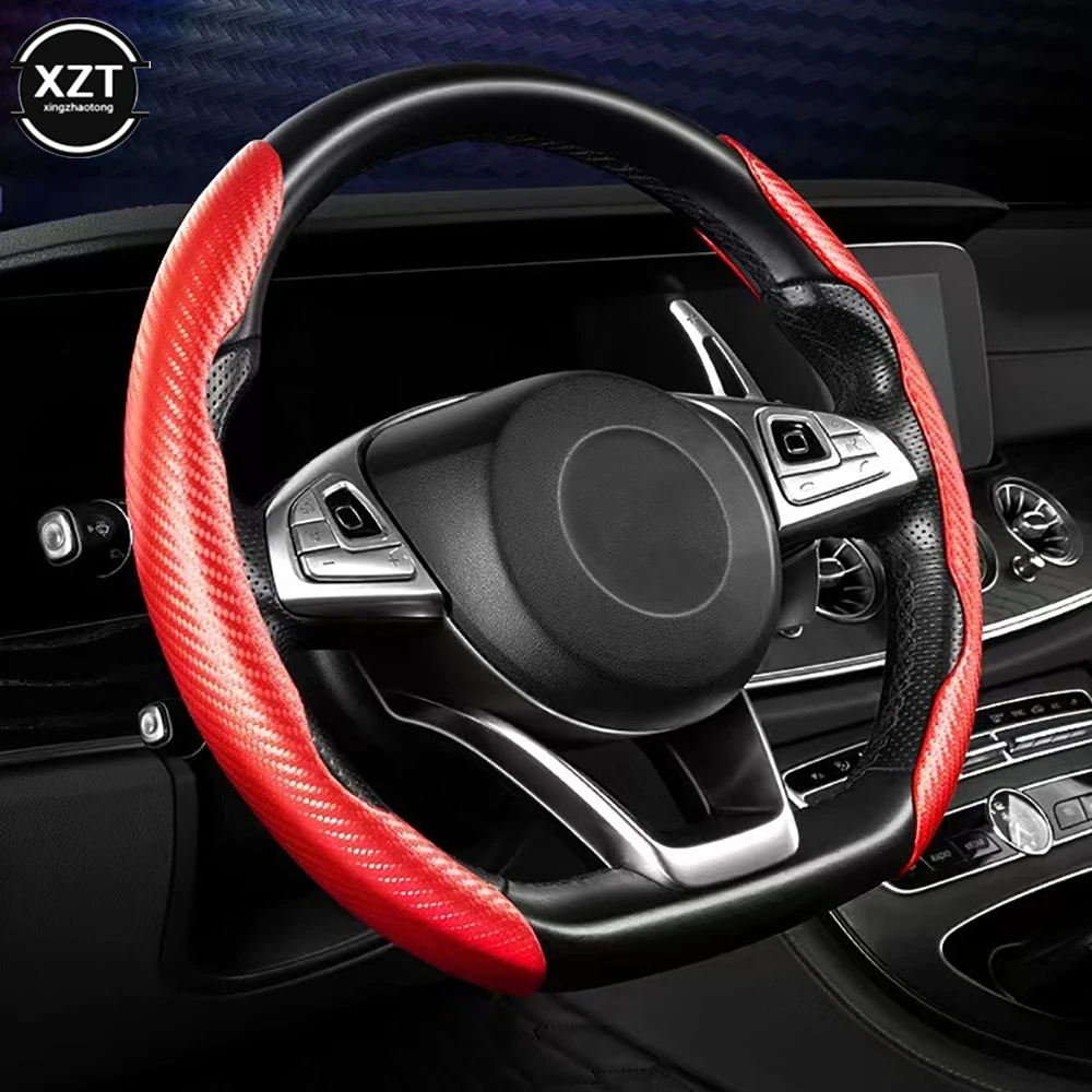 1Pair-Carbon-Fiber-Universal-Car-Steering-Wheel-Booster-Cover ...