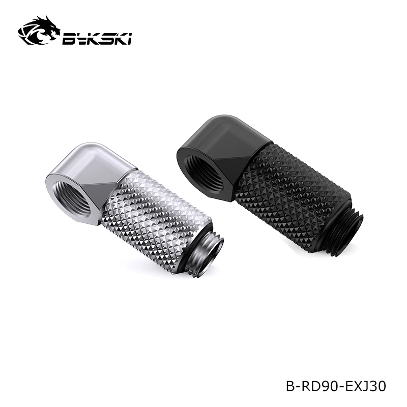 Bykski-90-graus-girar-cotovelo-acess-rios-de-resfriamento-de-gua-30mmm-conector-prata-preto ...