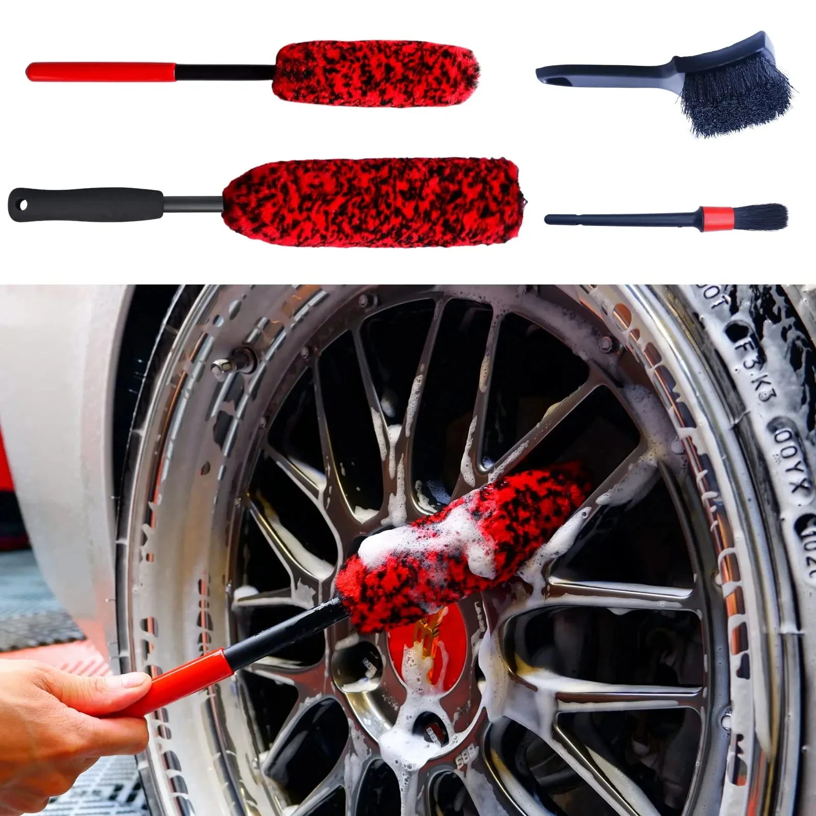 UNTIOR-Auto-Wheel-Detailing-Brush-Bendable-Wheel-Woolies-Car-Cleaning ...