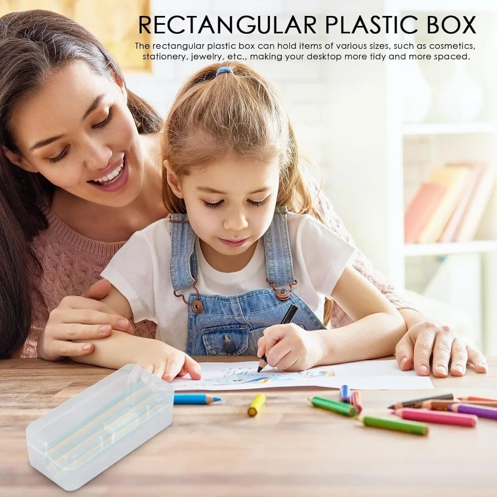 Large Capacity Plastic Pencil Box With Buckled Multifunctional Pencil ...