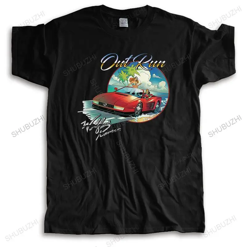 Trendy-80s-Out-Run-T-shirt-Short-Sleeves-Cotton-Old-School-Video-Game ...