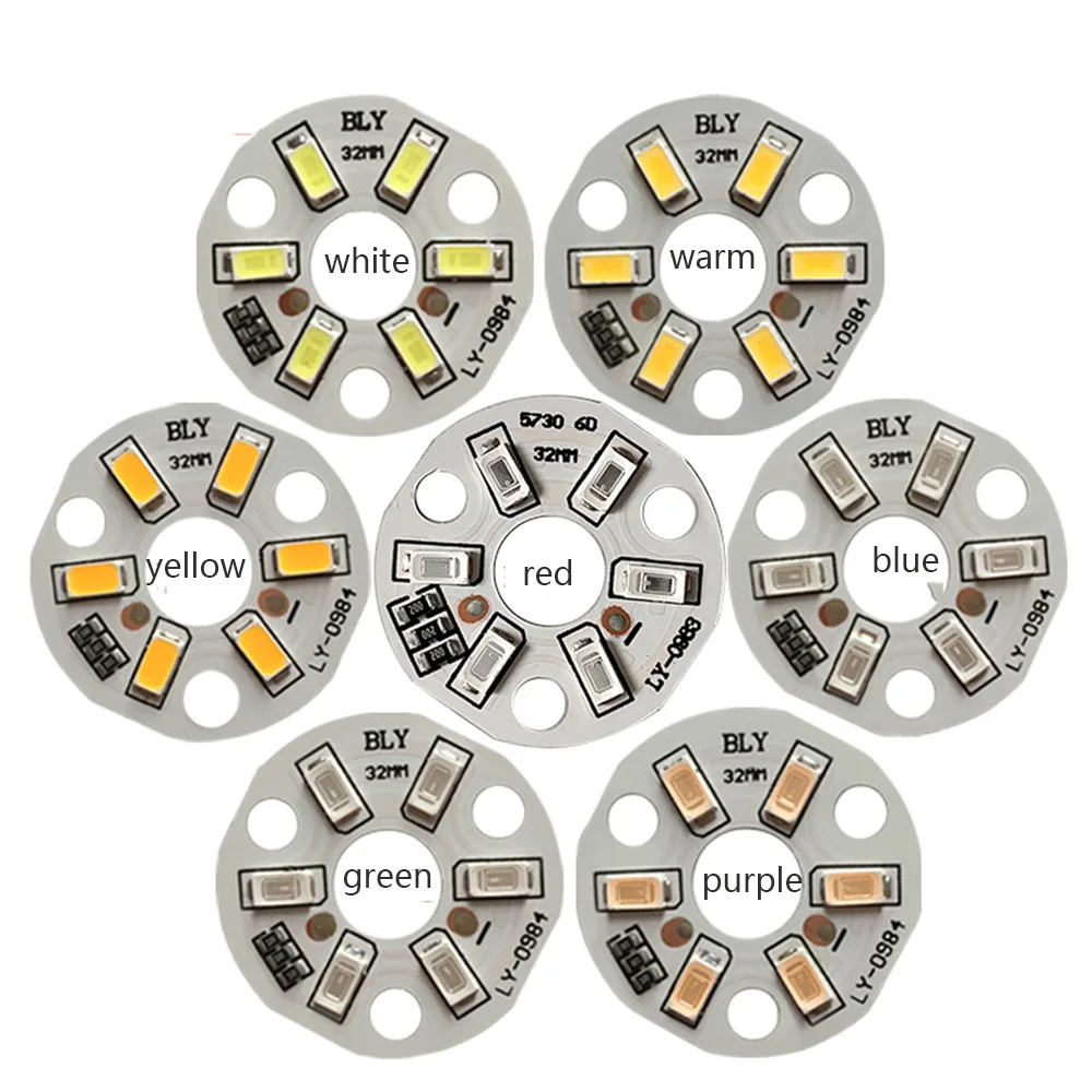 5/10pcs 3W Color LED Chip Bead Lights Board Bulb Round Transformation ...