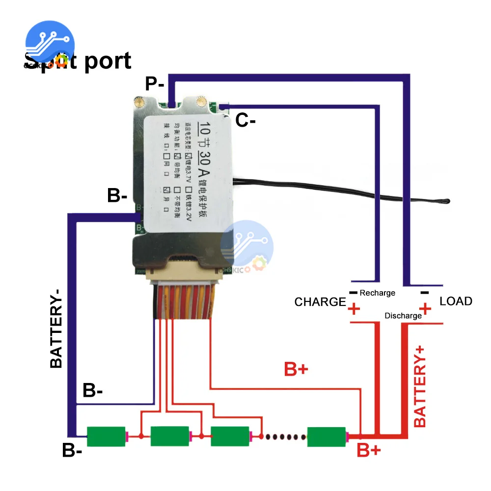 Bms 10s 36v схема подключения