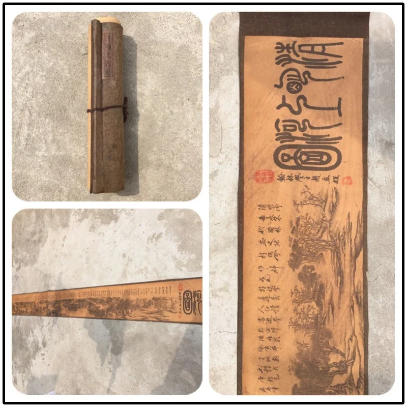 Antique-Celebrity-Calligraphy-and-Painting-Old-Qingming-River-Map-Long ...