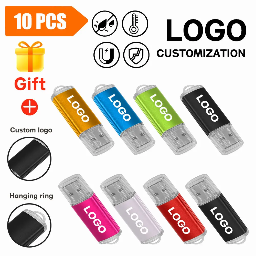 10pcs-lot-Free-Logo-Top-Quality-Metal-USB-2-0-Cle-Usb-flash-drive-4GB ...
