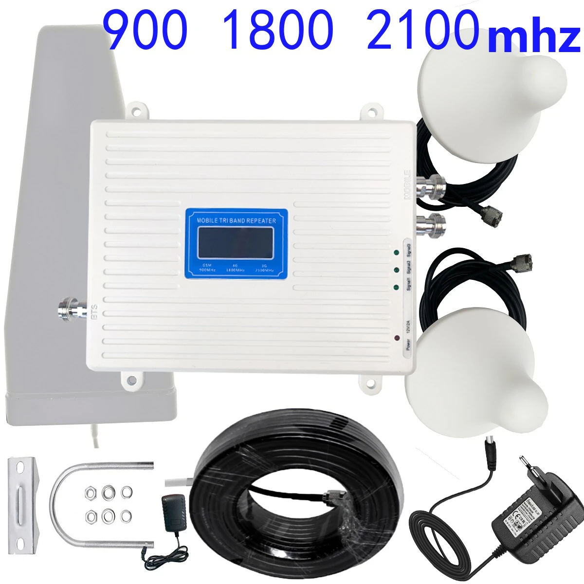 LTE GSM 2G 3G 4G Cell Phone Booster 3 Band Mobile Signal Amplifier ...