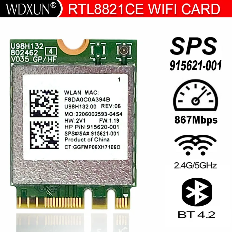 original-RTL8821CE-802-11AC-wifi-wireless-network-card-433M-BT-4-2 ...