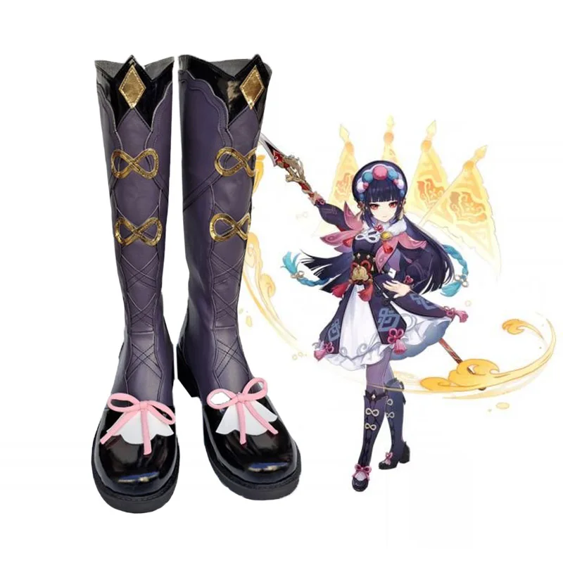 Genshin-Impact-Yunjin-Cosplay-Shoes-Anime-Yun-Jin-High-Boots-Halloween ...