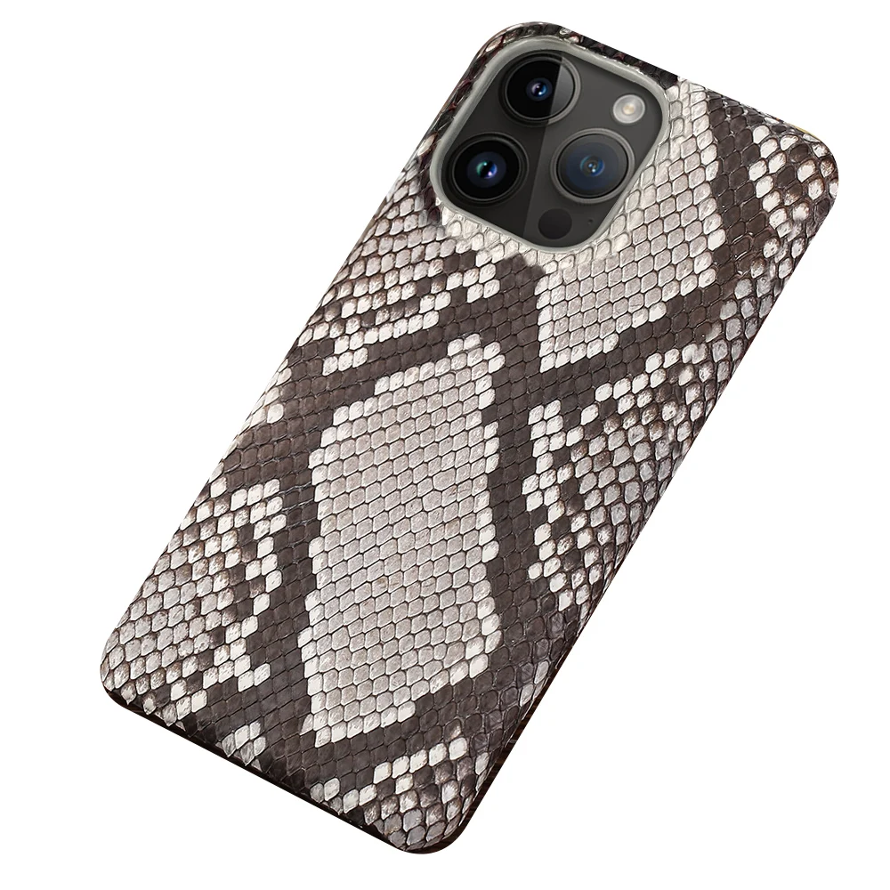 100% Genuine Python Leather Phone Case For iPhone 17 16 15 11 12 13 14 ...