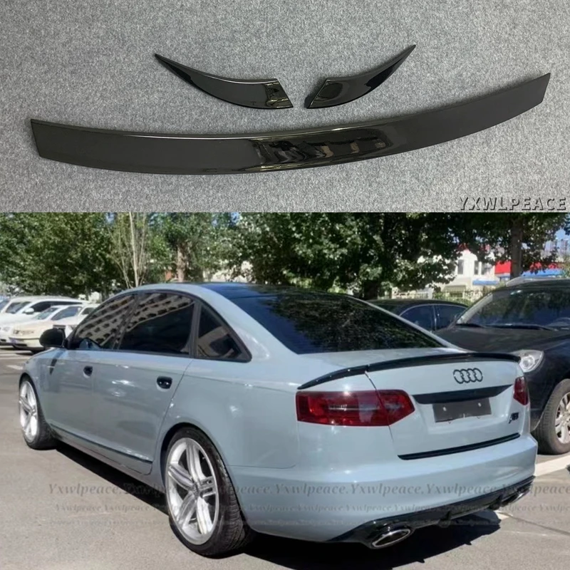 For-Audi-A6-C6-Spoiler-2005-2011-High-Quality-PU-Material-Primer-Color ...