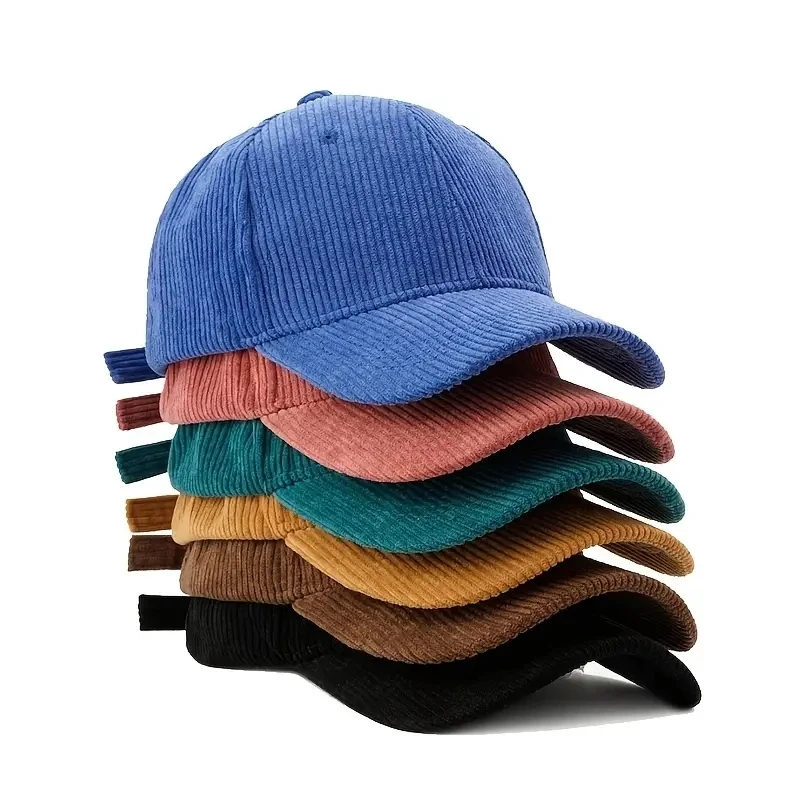 Spring-Autumn-Corduroy-Baseball-Caps-100-Cotton-Solid-Vintage-Unisex ...