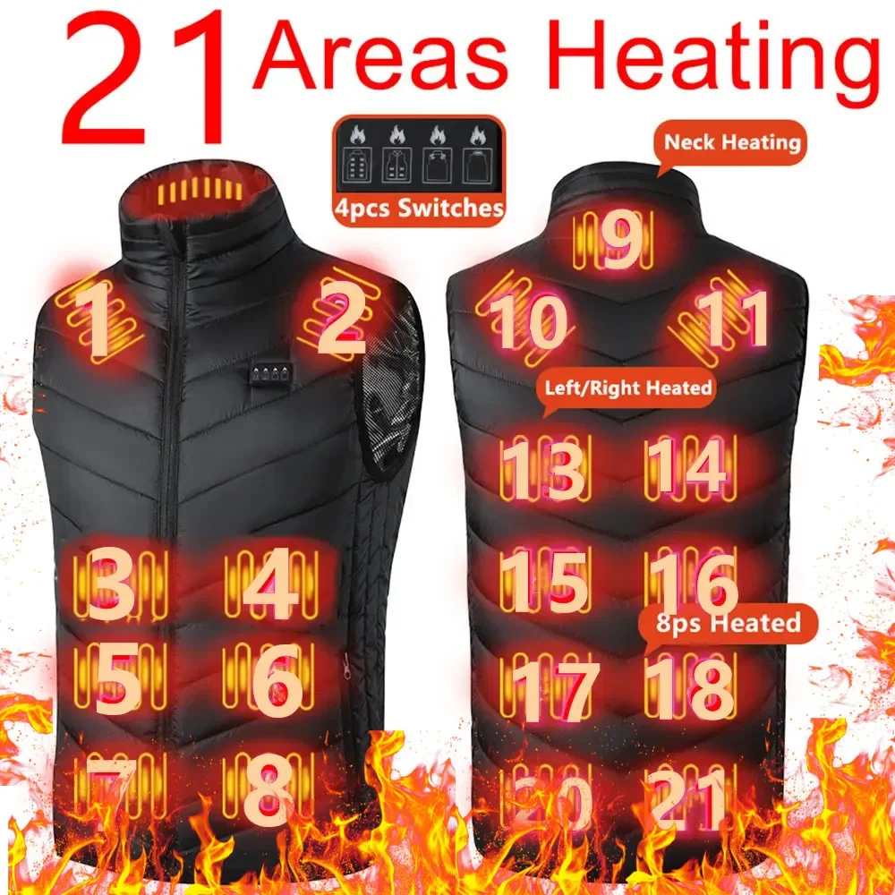 21-Areas-Self-Heating-Vest-Jacket-Vest-Winter-Electric-USB-Heater ...