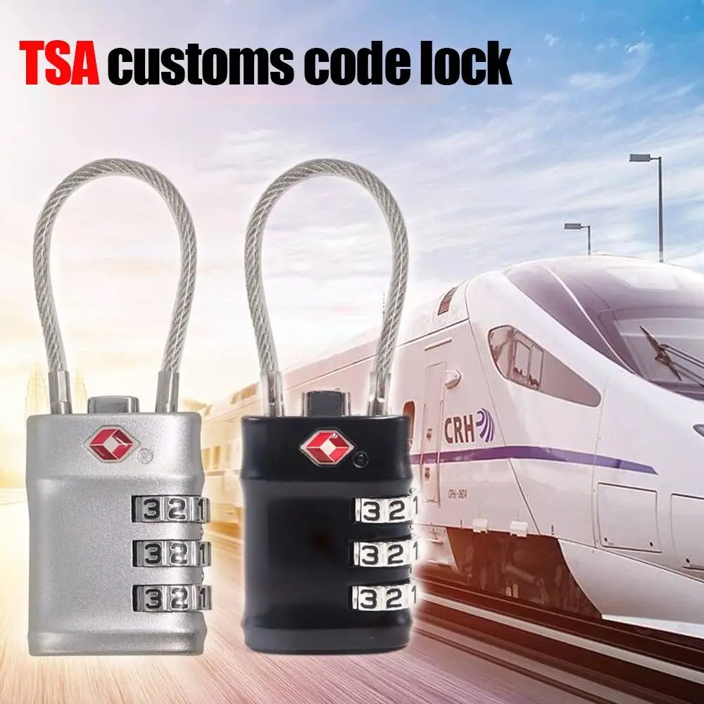 TSA-Customs-Password-Lock-Luggage-Suitcase-Padlock-With-Steel-Cable ...