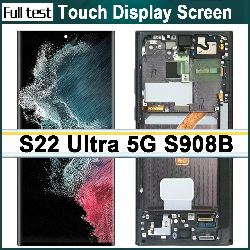 High quality AMOLED Display Replacement For Samsung S22 Ultra 5G LCD ...