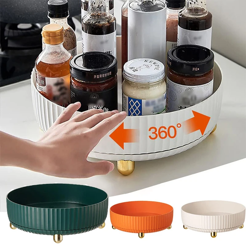 360-Rotation-Non-Skid-Spice-Rack-Pantry-Cabinet-Turntable-with-Wide-Base-Storage-Bin-Rotating ...