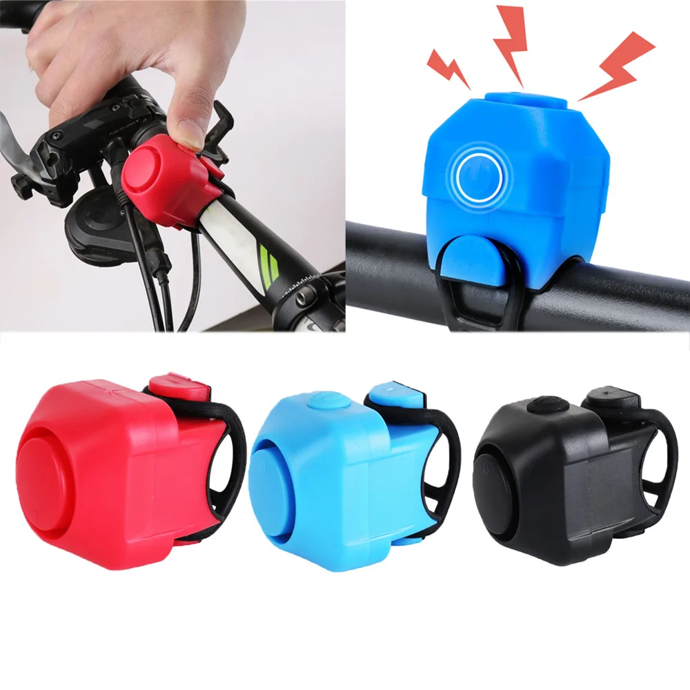 Bike-Electronic-Loud-Horn-130-db-Warning-Safety-Electric-Bell-Police-Siren-Bicycle-Handlebar ...