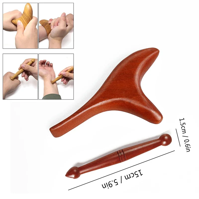Massager For Body Wooden Massage Stick Set Acupuncture Massage SPA ...