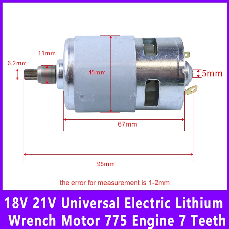 18V-21V-Universal-Electric-Lithium-Wrench-Motor-775-Engine-7-Teeth-for ...