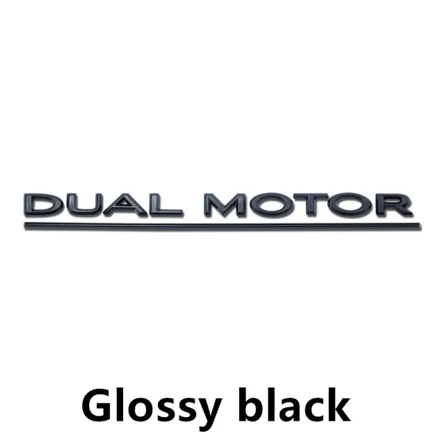 DUAL MOTOR Underlined Letters Emblem for Tesla Model Y 3 X S Car ...