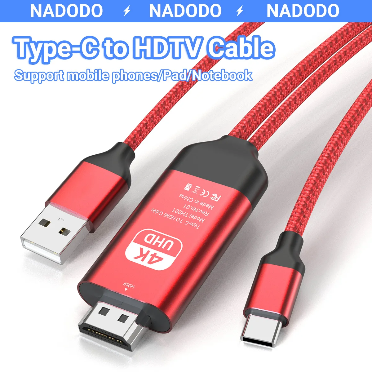4K-30Hz-USB-C-to-HDMI-Cable-Type-C-HDMI-Adapter-with-5V-USB-Power ...