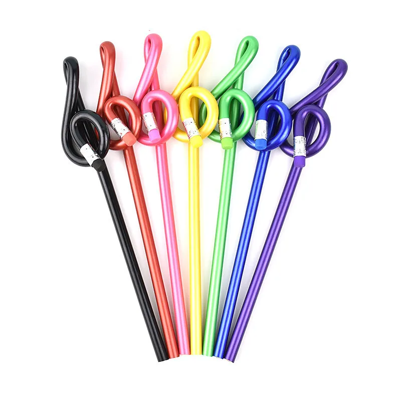 Music Curved Pencil Music Stationery Musical Note Soft Pencil With ...