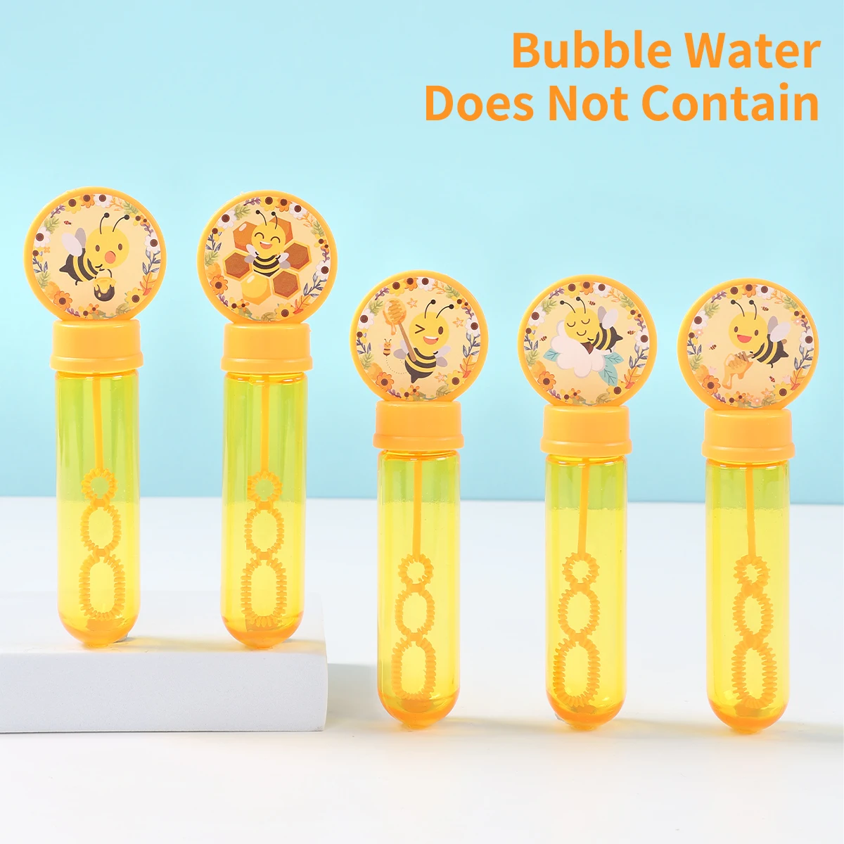 10pcs Cartoon Bee Theme Bubble Tube Bee Pattern Bubble Blower Kids ...