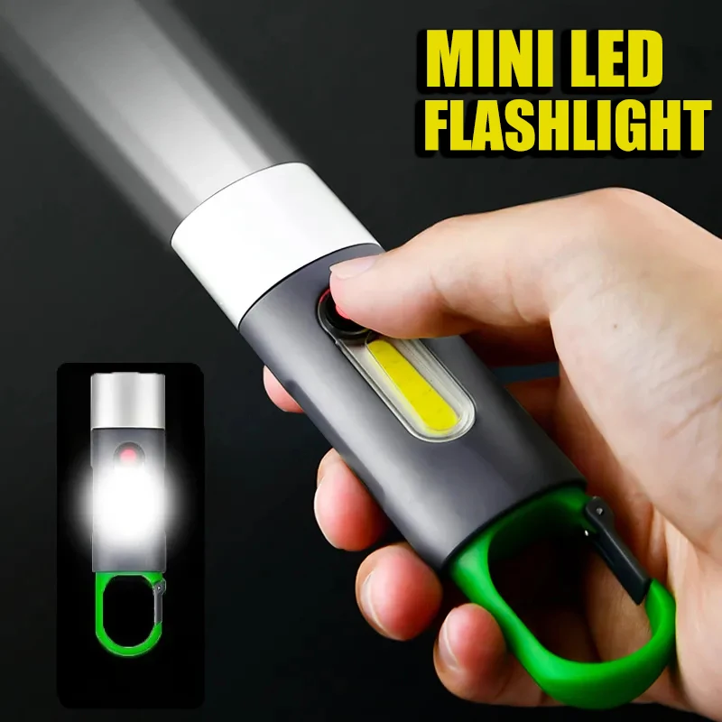 Mini-Portable-LED-Keychain-Flashlights-COB-Side-Lamp-Type-C ...