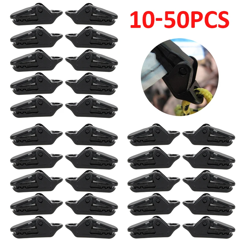 10-50pcs Tarpaulin Clip Tent Canopy Clip Buckle Outdoor Wind Rope ...