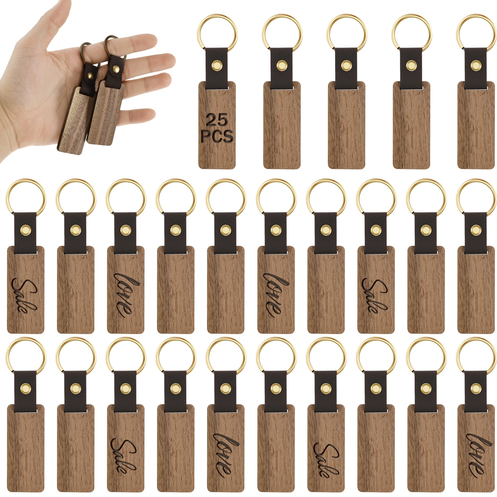 25Pcs-Wooden-Keychain-Blanks-DIY-Blank-Wood-Keychains-with-Leather ...